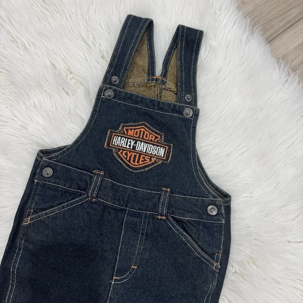 Harley-Davidson | One Pieces | Harley Davidson Baby Denim Bin Overalls ...